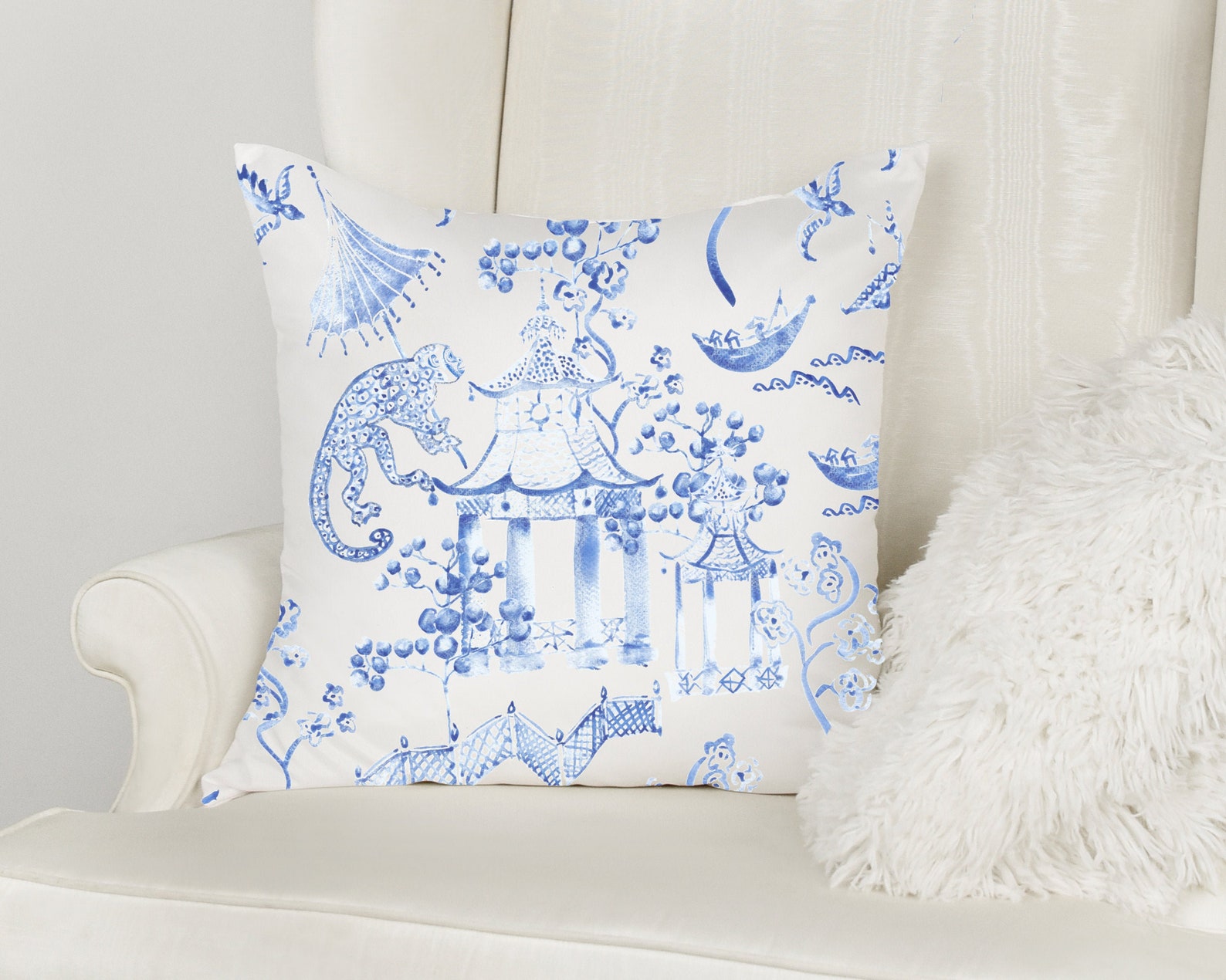 Chinoiserie Art watercolour Chinoiserie Seamless Pattern Hand Painted ...