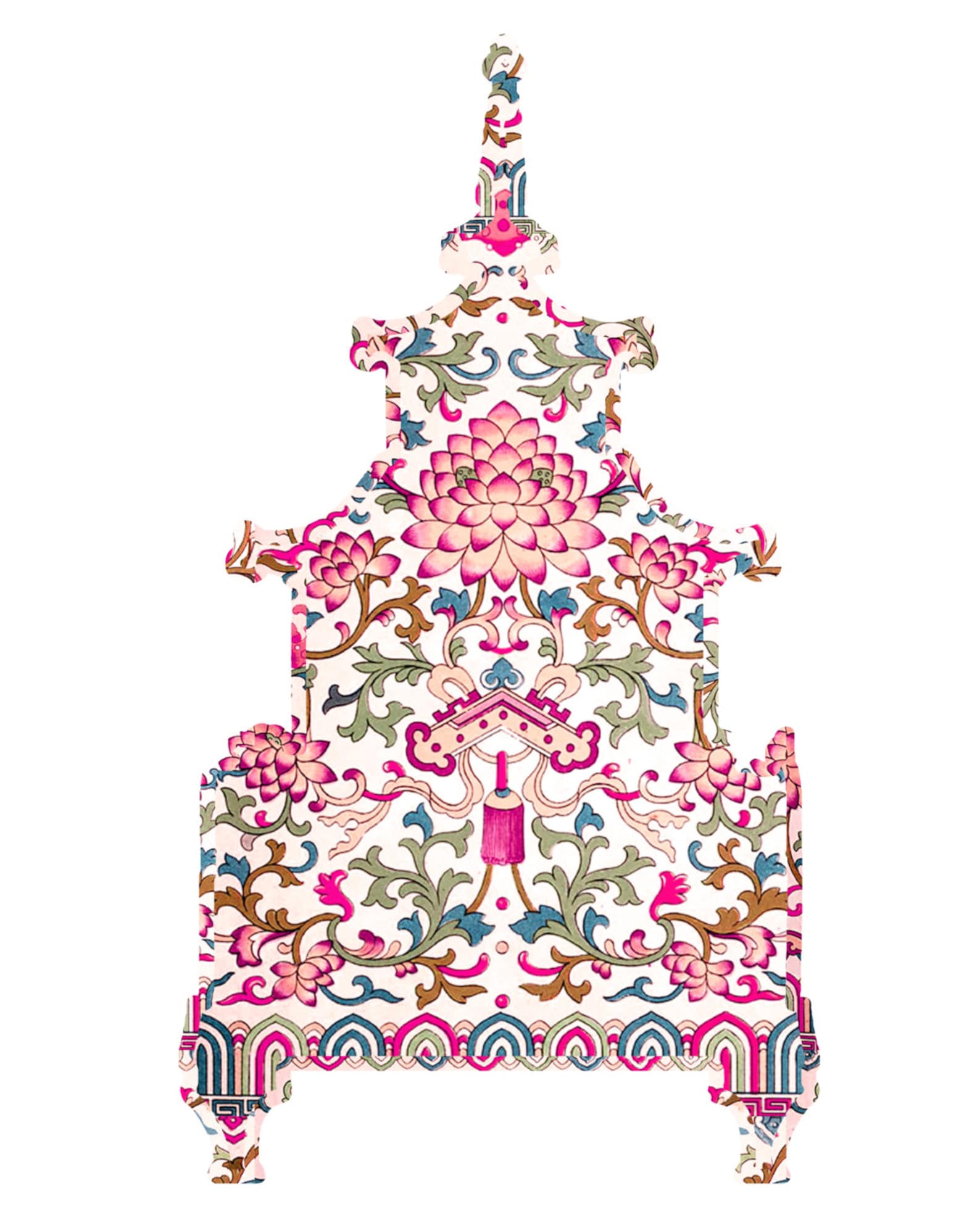 Pink Pagoda Chinoiserie - Printable Art Print to Print Yourself ...