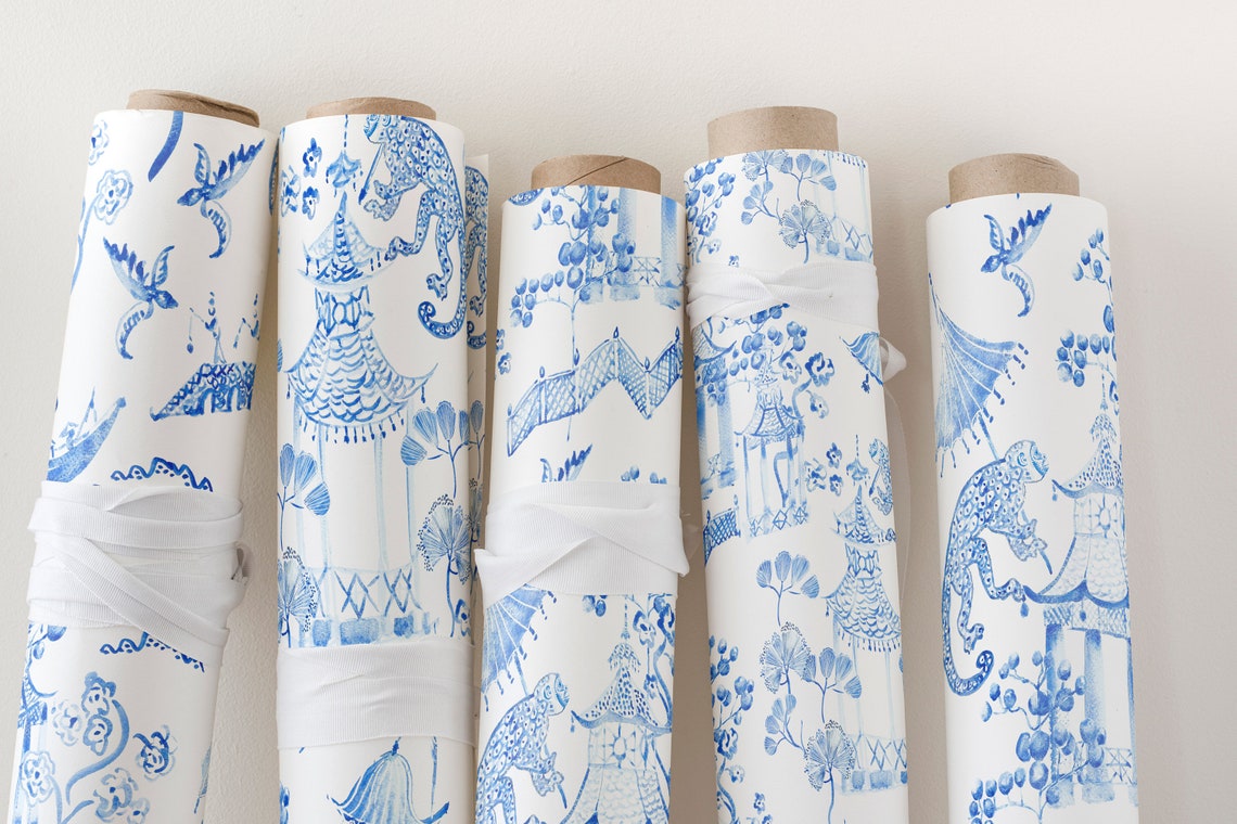 Chinoiserie Art watercolour Chinoiserie Seamless Pattern Hand Painted ...