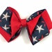 Two Color Summer Sea Shells Bow in Navy, Red and Silver for Babies and ...