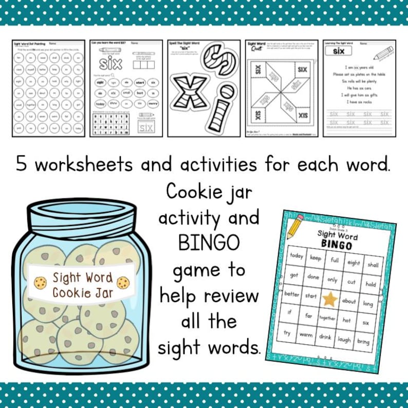 3rd Grade Sight Words Printable Activities • 39 Dolch Sight Words ...