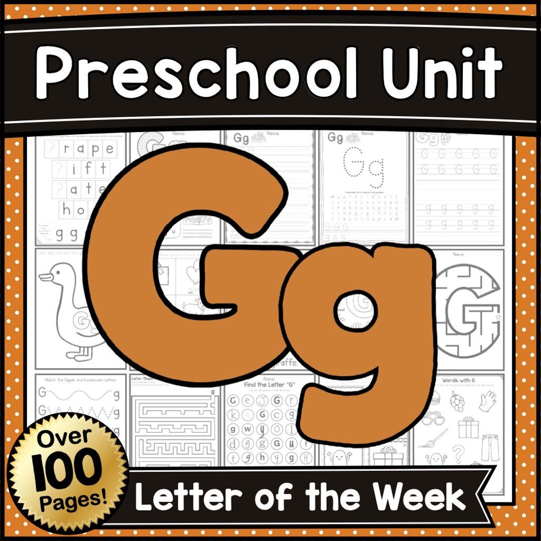 Fun Letter G Preschool Packet - Alphabet Learning With Tracing, Phonics ...