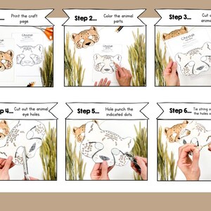 Printable Cheetah Face Mask | Creative Paper Craft Template | Animal ...