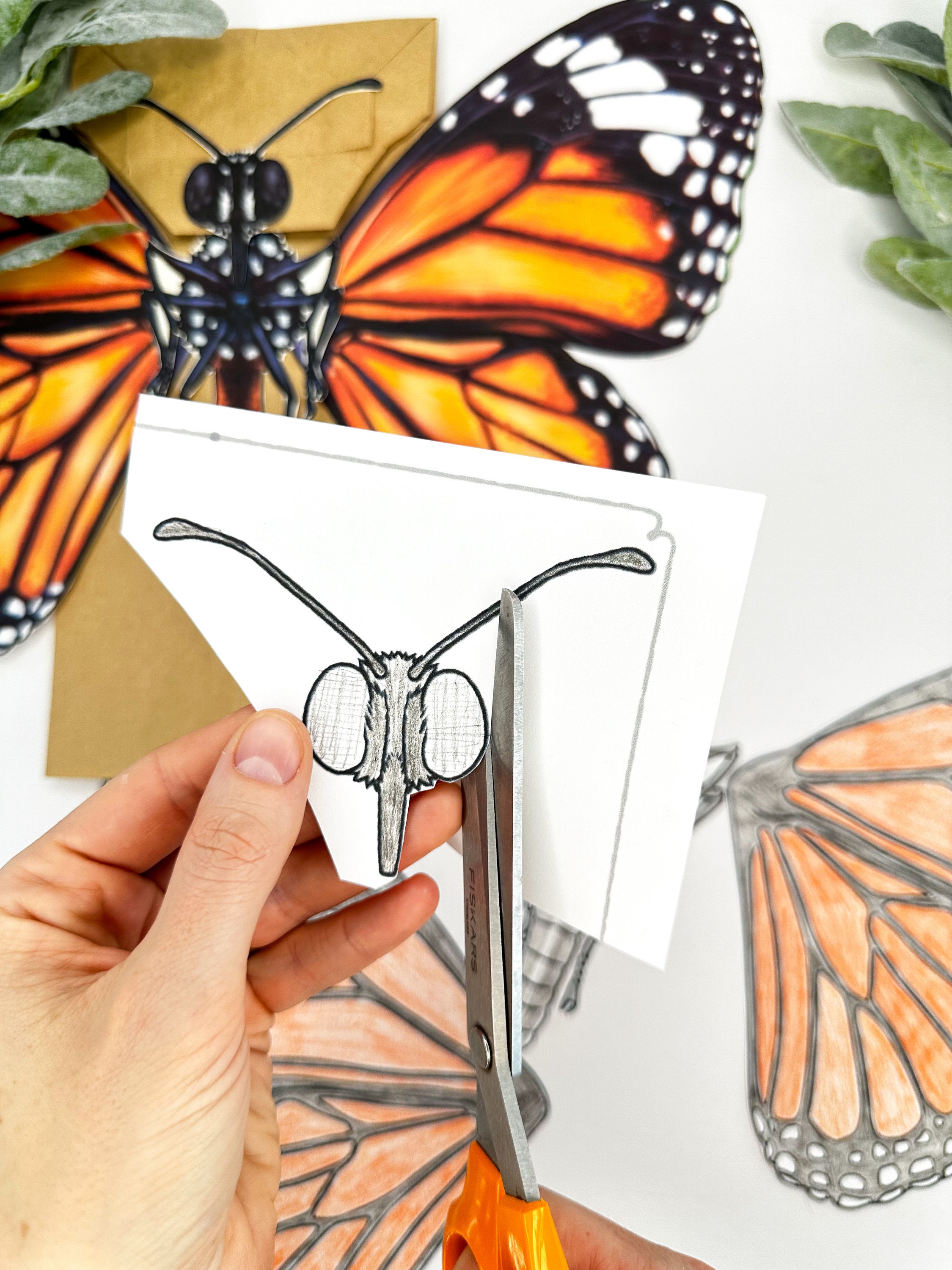 BUTTERFLY Paper Bag Puppet Craft Kit | Printable Template PDF | Fun ...
