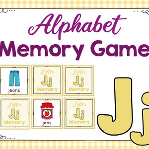 Letter J Memory Game - Etsy