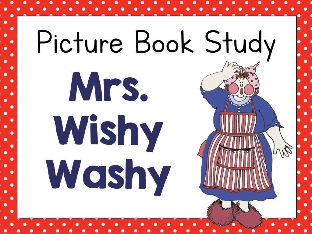 Mrs. Wishy Washy- Picture Book Study Companion - Etsy