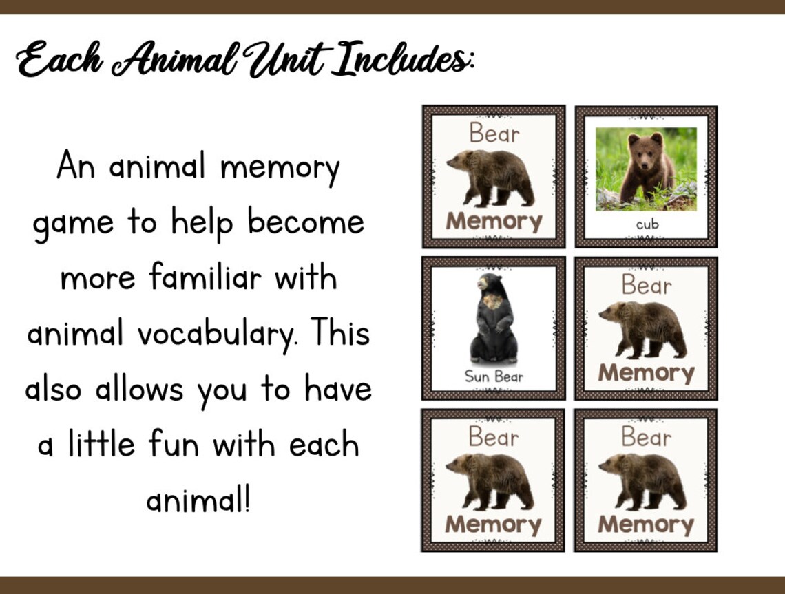 All About Bears- Animal Science Unit - Etsy