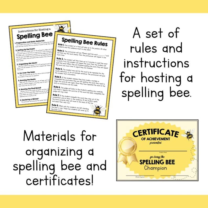 8th GRADE SPELLING Bee Word List PDF – Everything You Need to Host a ...