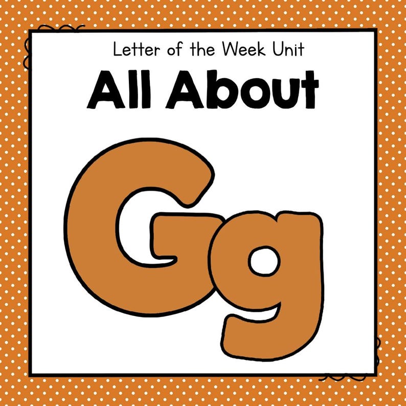 Fun Letter G Preschool Packet - Alphabet Learning With Tracing, Phonics ...