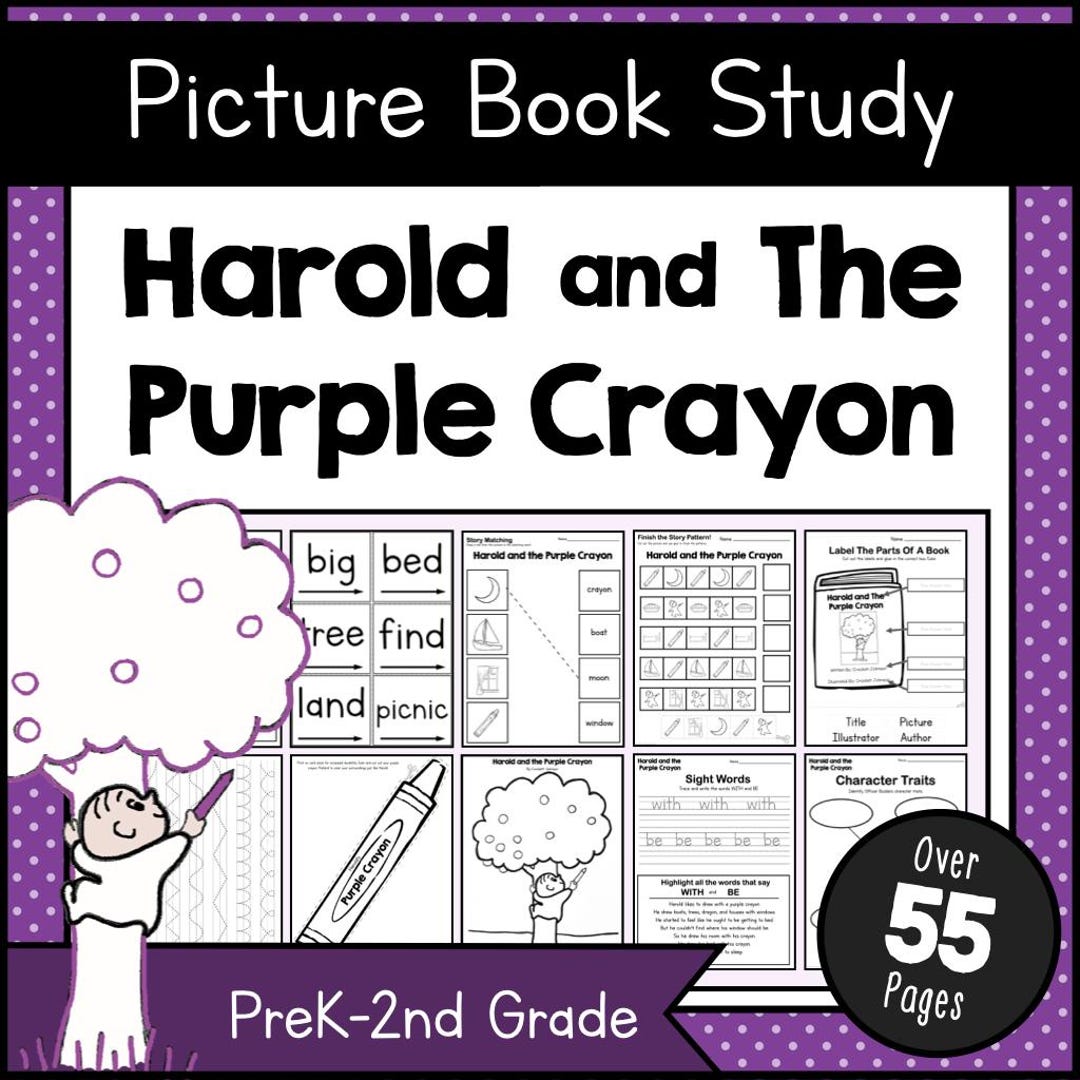 Harold and the Purple Crayon | Kindergarten Picture Book Study ...