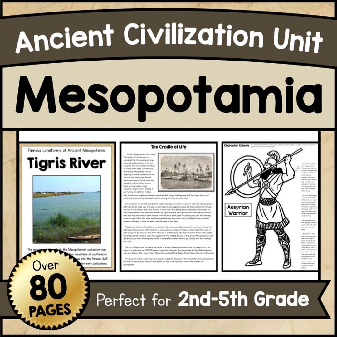 Lessons on Mesopotamia Archeology Unit Study Bundle for 2nd, 3rd, 4th ...