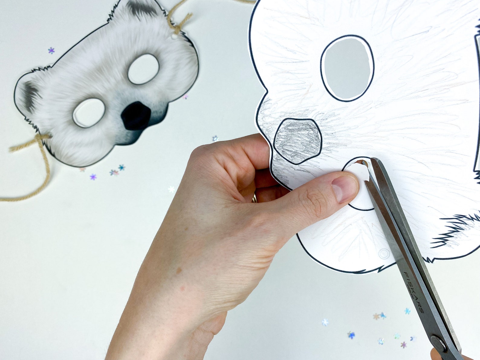 Polar Bear Paper Mask Template DIY Printable Arctic Animal Craft DIY ...