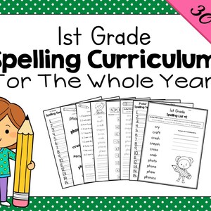 1st Grade Spelling Curriculum | Complete Full-year Printable Spelling ...