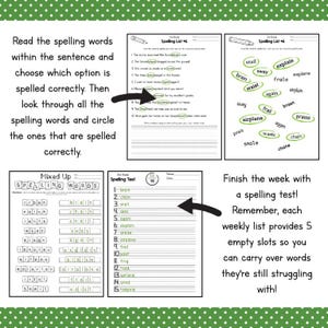 3rd GRADE SPELLING Curriculum Printable - 30 Weeks of Printable ...