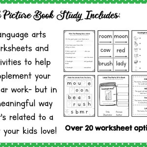 Goodnight Moon - Picture Book Study Companion - Etsy