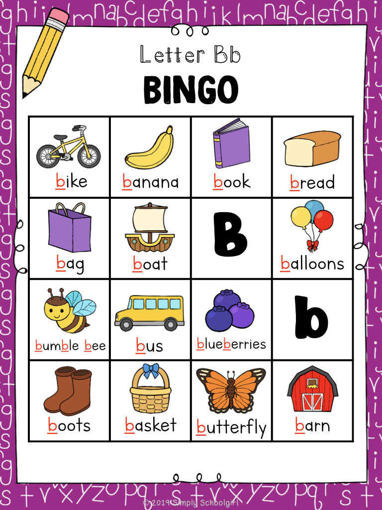 Letter B Bingo Game - Etsy