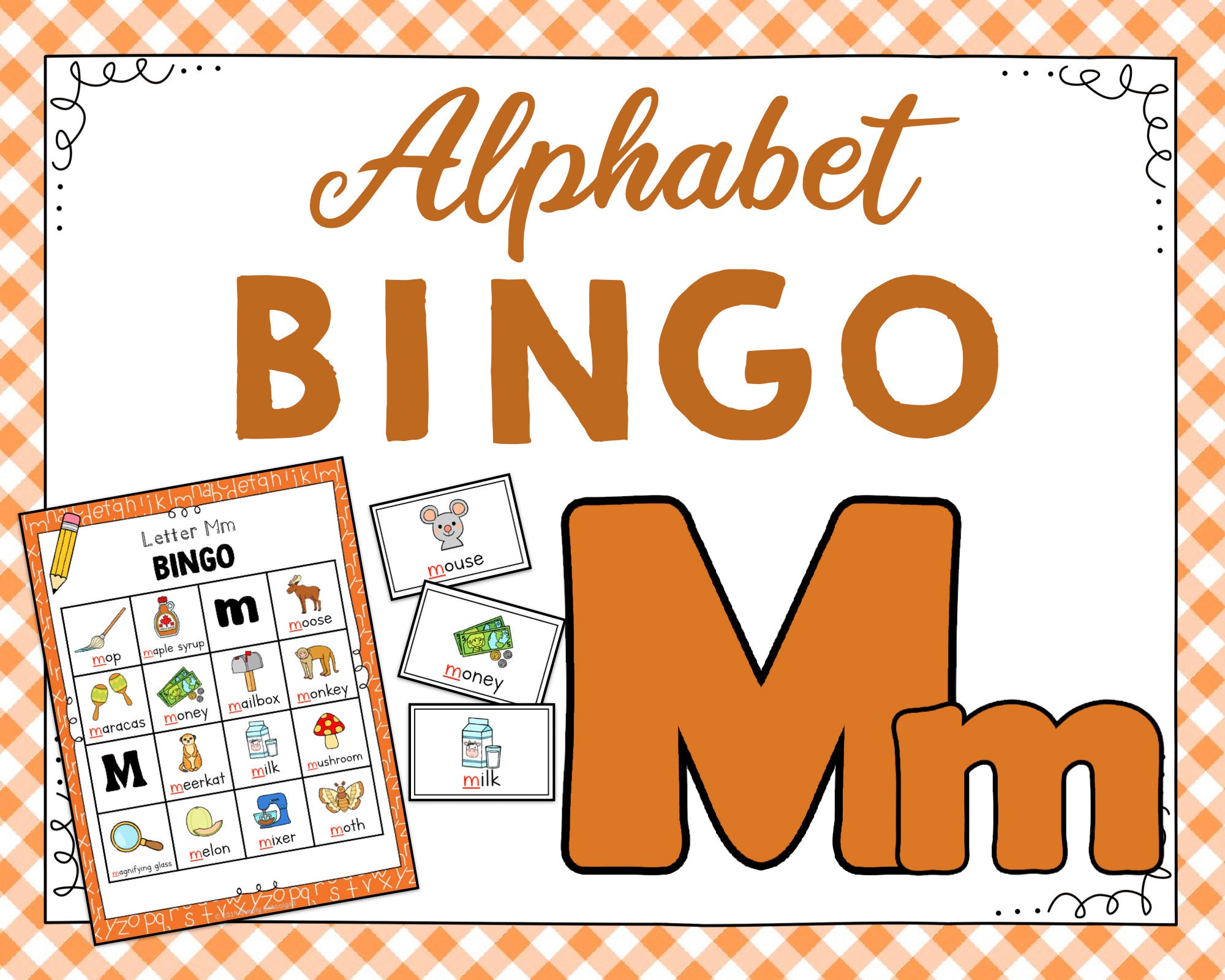 Letter M Bingo Game - Etsy