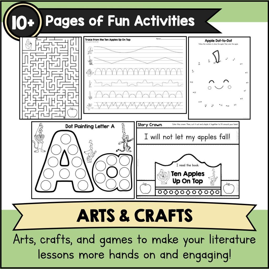 Ten Apples up on Top | No-prep Picture Book Study | Companion for Fun ...