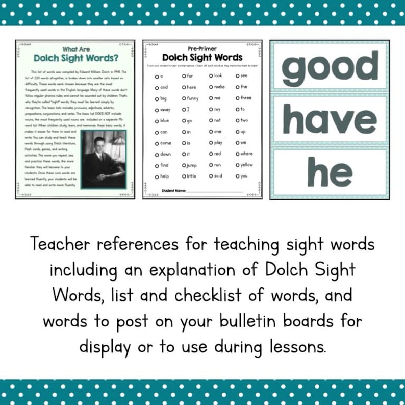 Dolch Primer Sight Word Bundle • 52 Word Worksheets, Activities ...