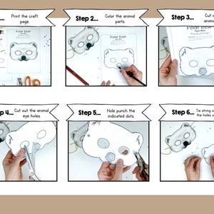 Polar Bear Paper Mask Template | DIY Printable Arctic Animal Craft ...