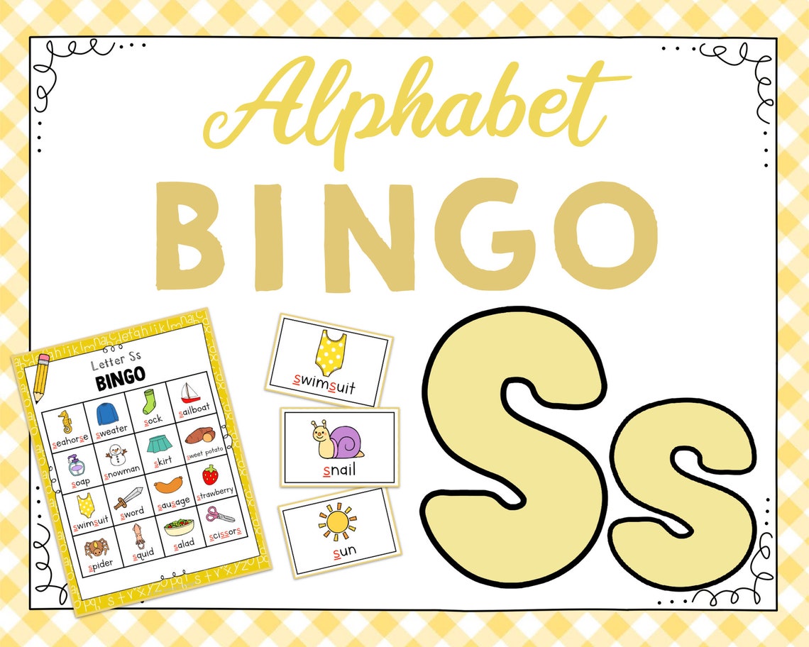 Letter S Bingo Game - Etsy Canada