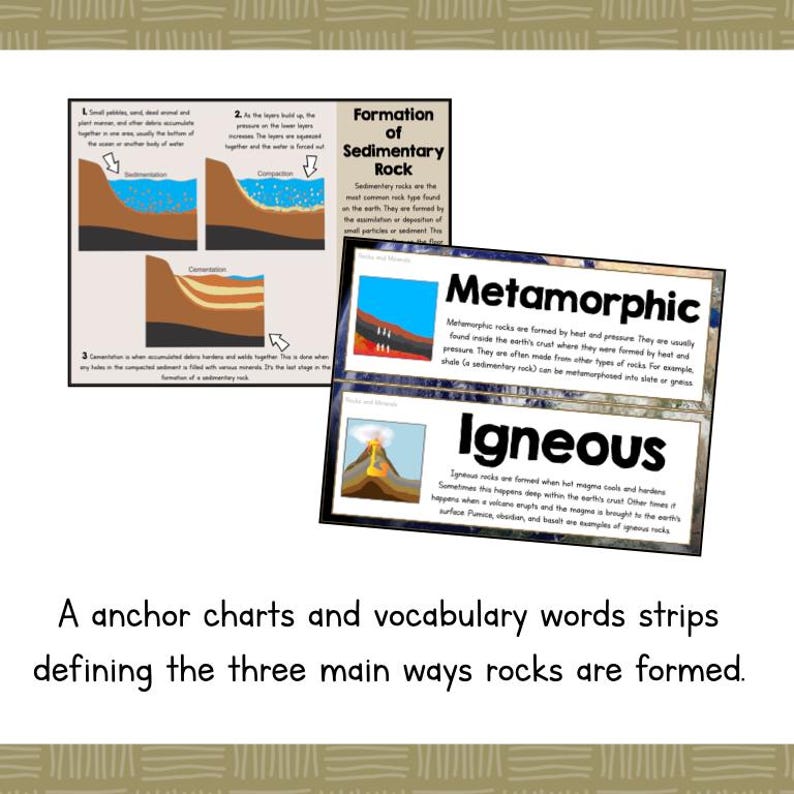 Classifying Rock Printable, Geology Classification Cards & Sorting ...
