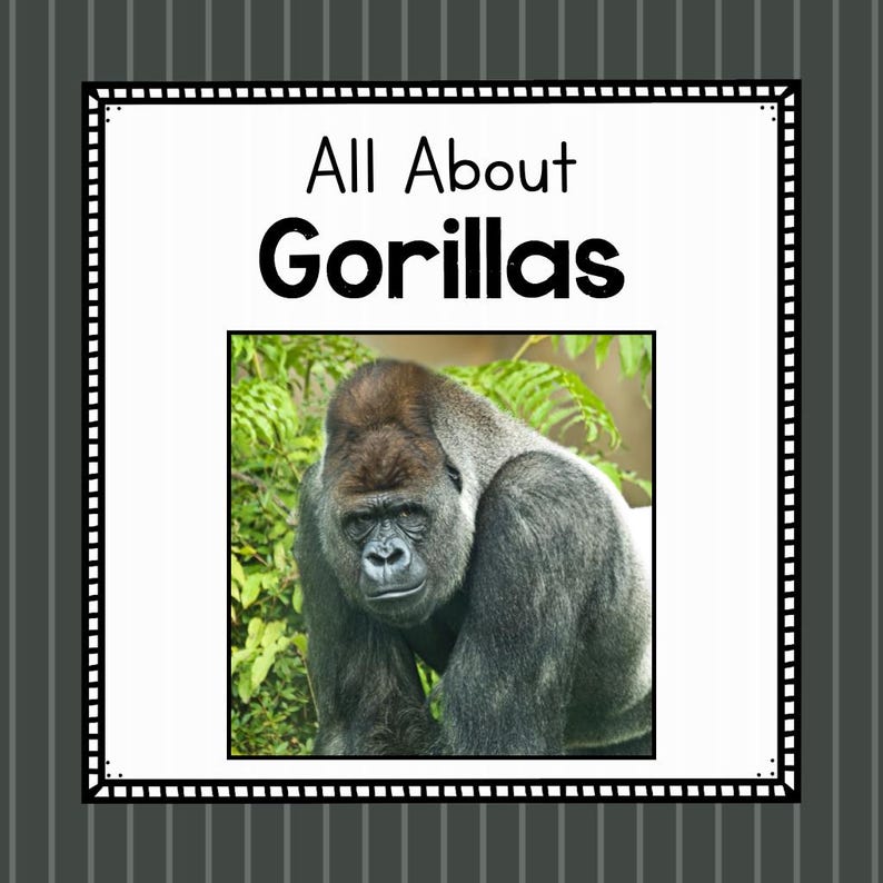 All About Gorillas- Animal Science Unit - Etsy