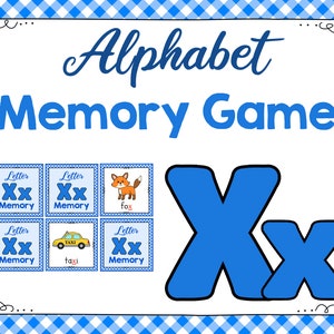 Letter X Memory Game - Etsy