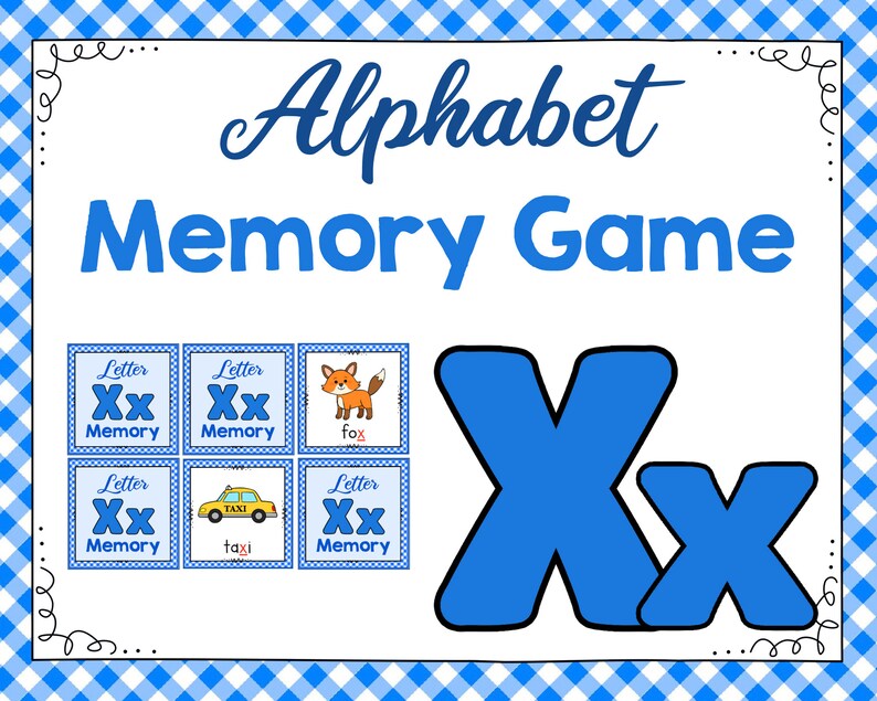 Letter X Memory Game - Etsy