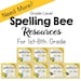 4th GRADE SPELLING Bee Word List PDF – Everything You Need to Host a ...