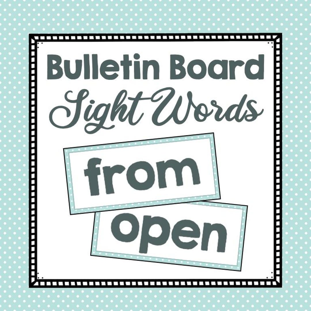 Bulletin Board Sight Words Printable Dolch Sight Word Cards for ...