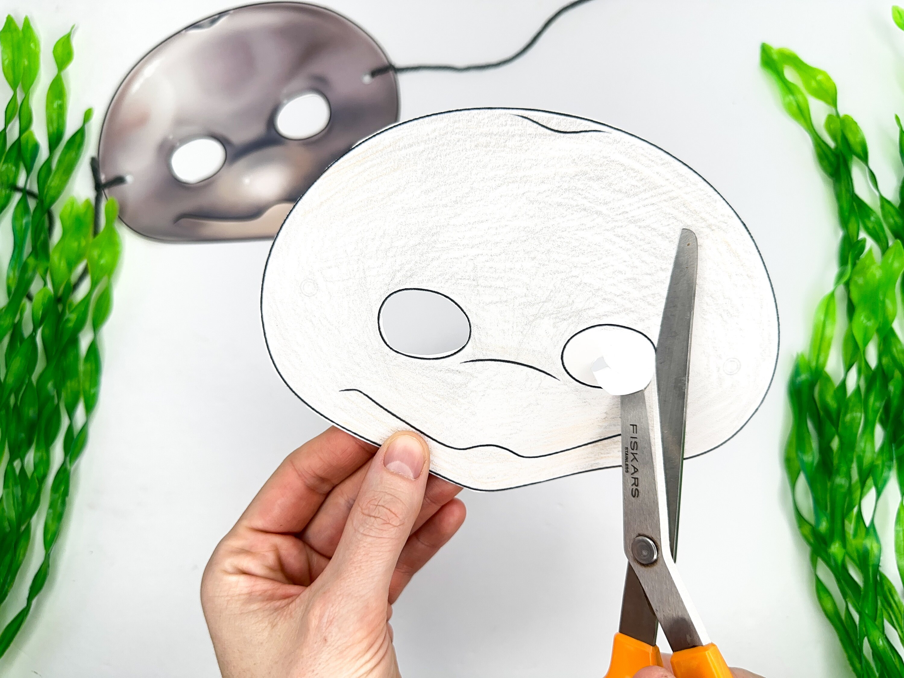 Dolphin Paper Mask Craft Kit | Printable Sea Animal Template | Ocean ...