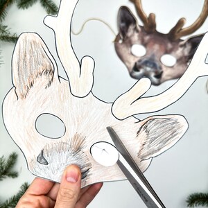 Printable Reindeer Craft Mask | Animal Paper Template | Easy to Make ...