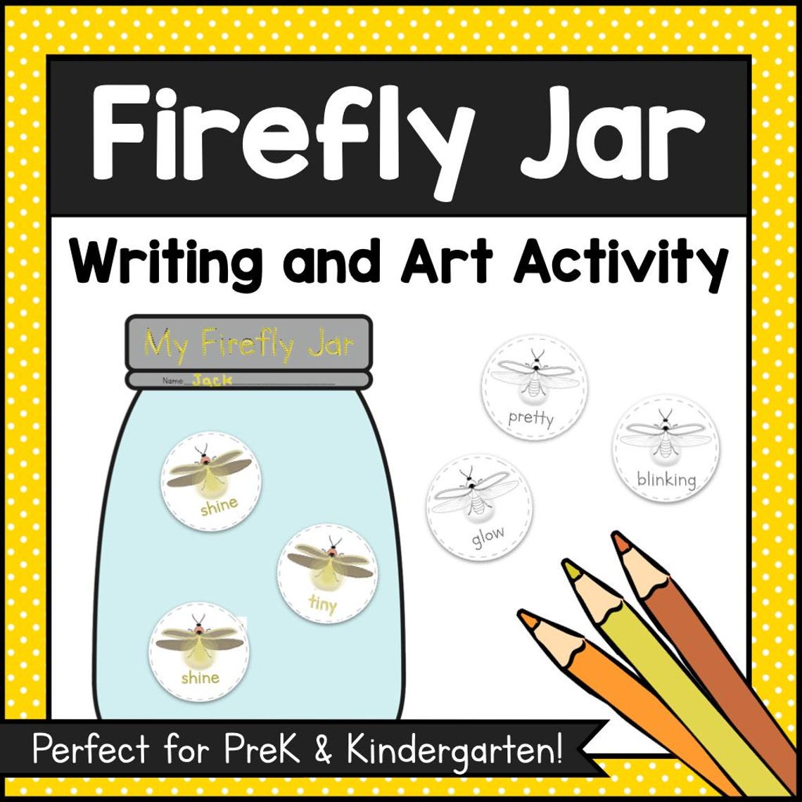 FIREFLY JAR, Bulletin Board Craft Bug Printable No-prep Toddler ...