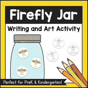 Printable FIREFLY Jar Activity | Lightning Bug Craft for Emerging ...