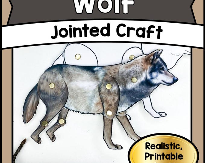 Wolf Puppet Paper Craft Printable Finger Puppet Kids Craft Animal ...