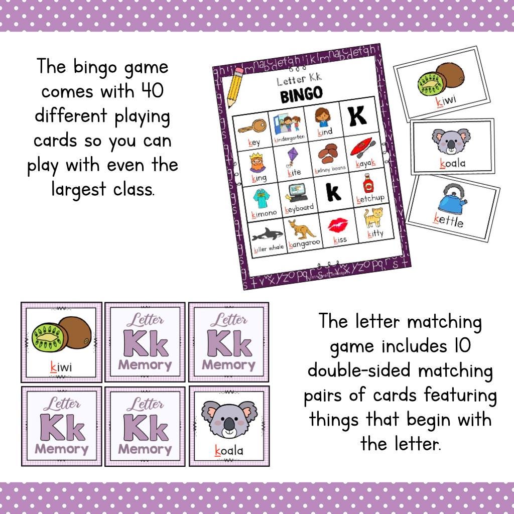 LETTER K ALPHABET ACTIVITIES for Preschool – Fun Letter of the Week ...