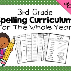 3rd Grade Spelling Curriculum | Complete Full-year Printable Spelling ...