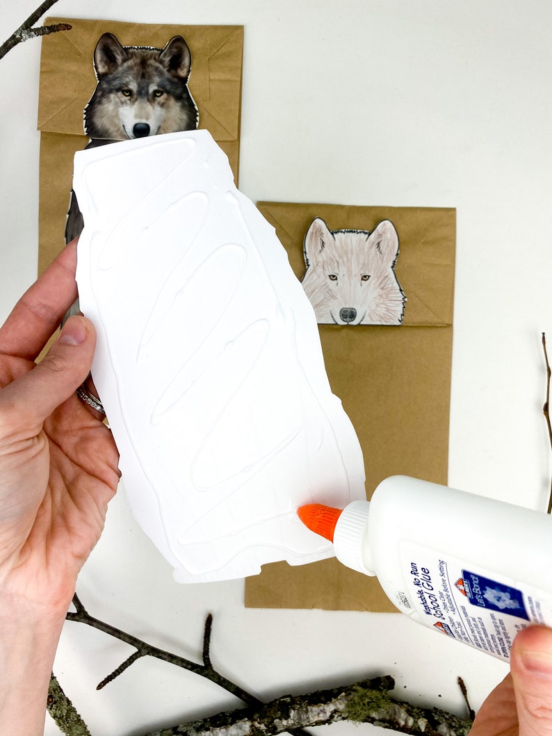 Printable Wolf Puppet Template | Fun Craft Activity for Kids Art ...