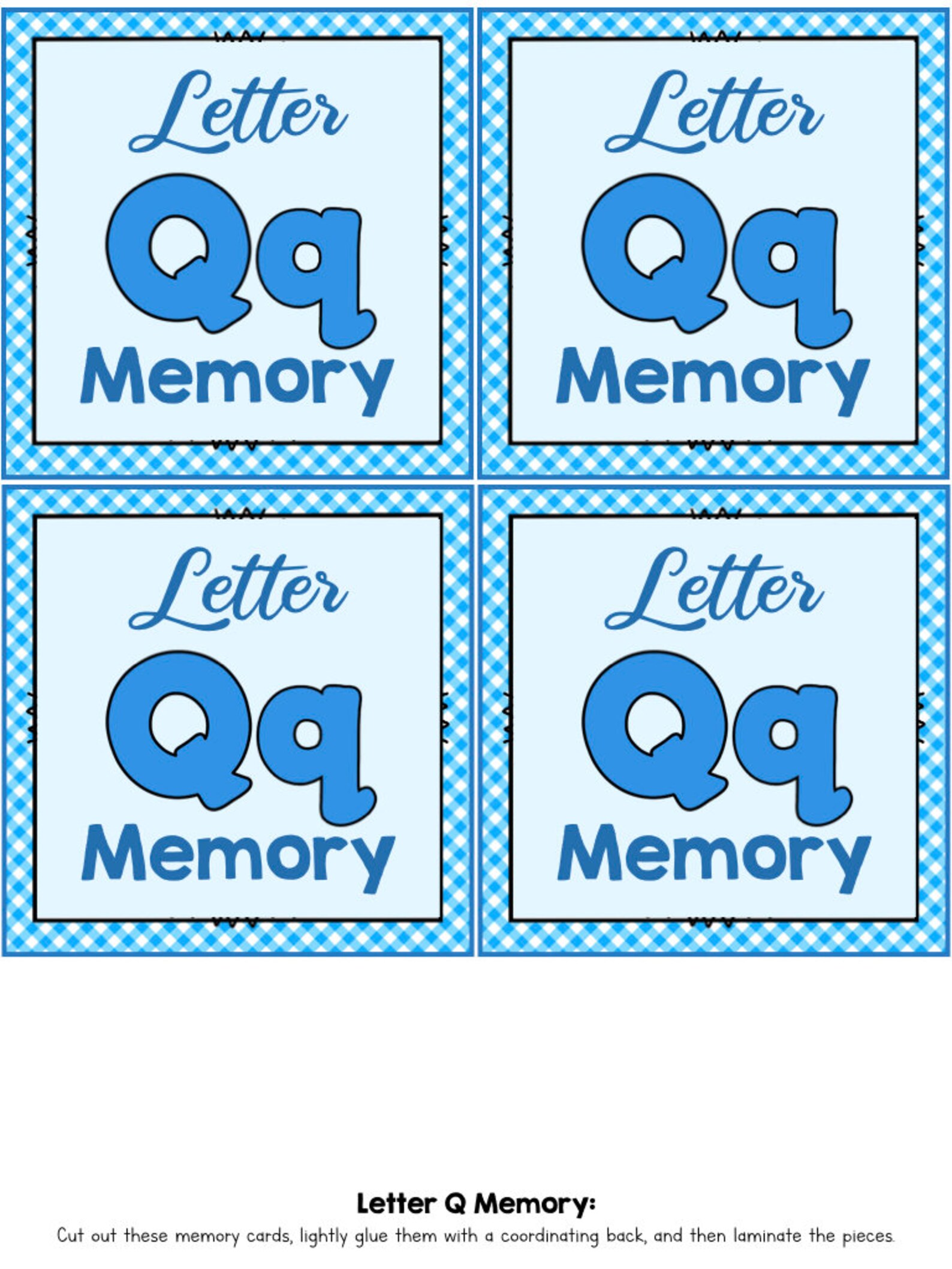 Letter Q Memory Game Etsy letter-q-memory-game-etsy