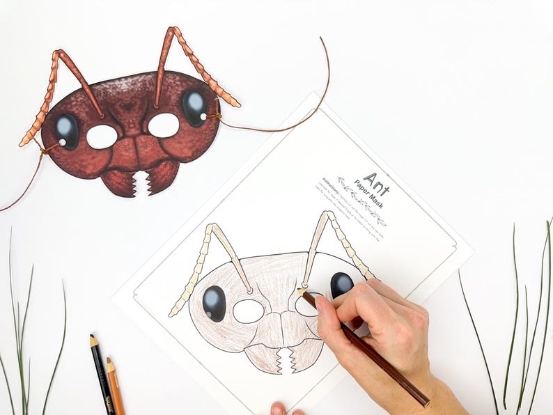 Ant Printable Mask | Paper Animal Face Kit | Fun Animal Interactive ...