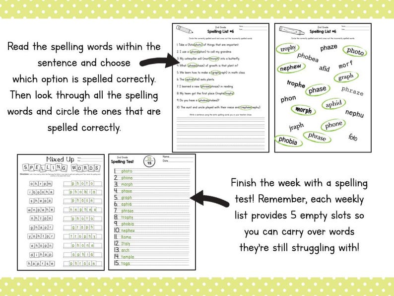 2nd Grade Spelling Curriculum | Complete Full-year Printable Spelling ...