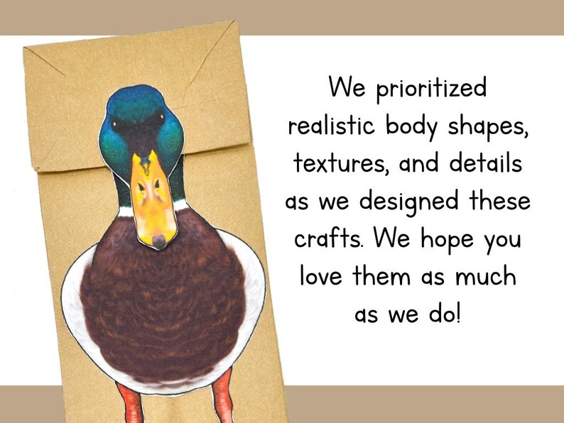 DIY Duck Puppet Printable | Fun Paper Bag Craft Template | Easy Puppet ...