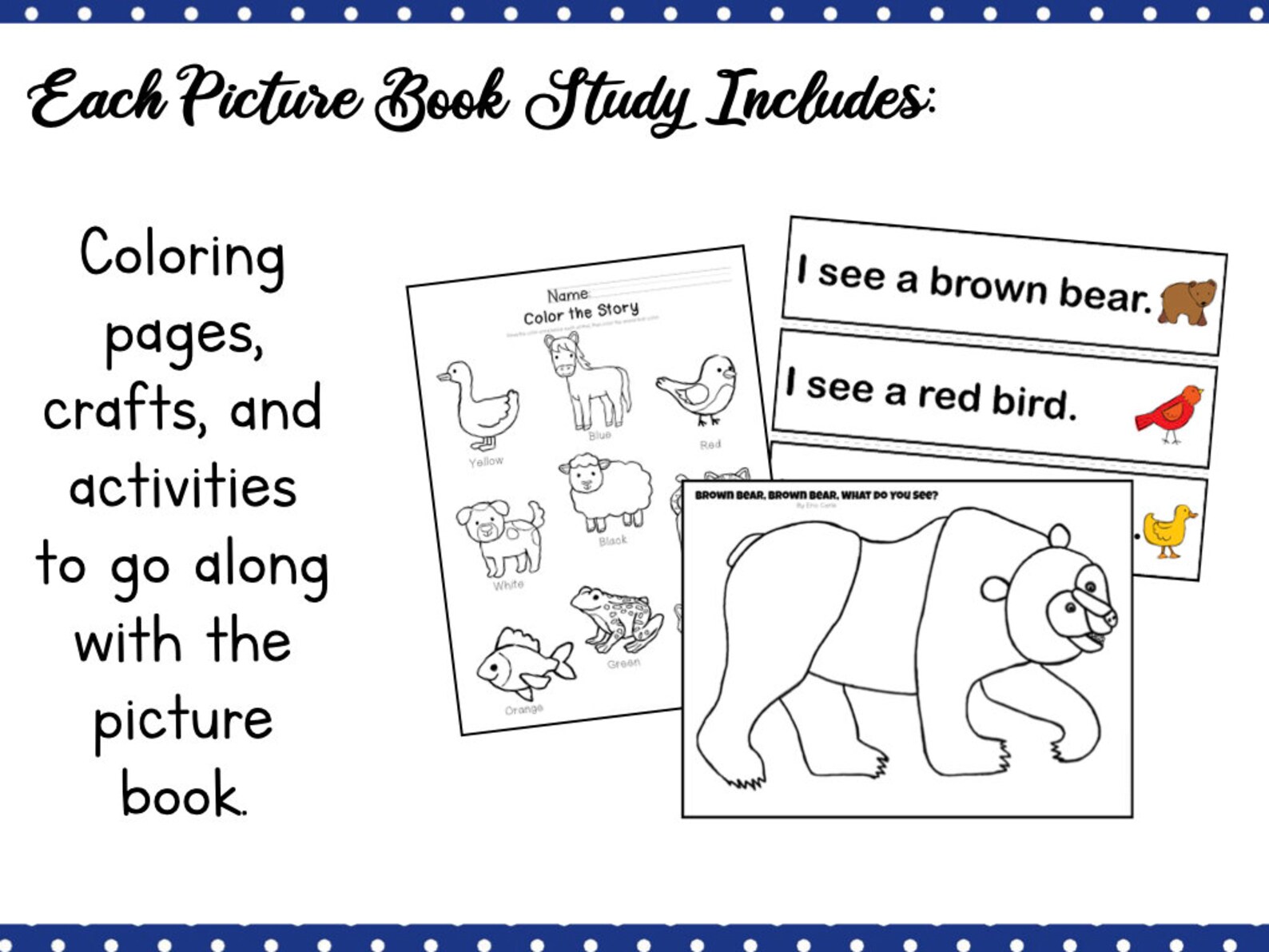 Brown Bear, Brown Bear, What Do You See? - Picture Book Study Companion ...
