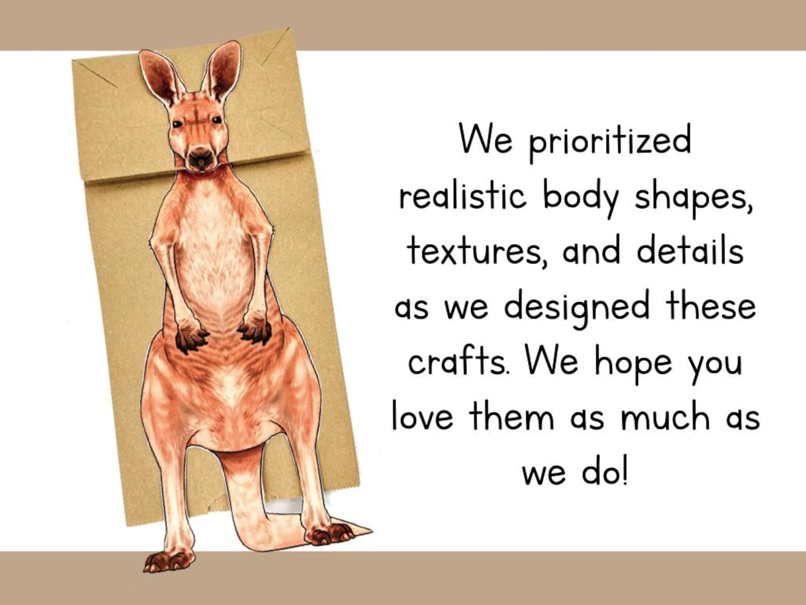 DIY Kangaroo Puppet Printable | Fun Paper Bag Craft Template | Easy ...