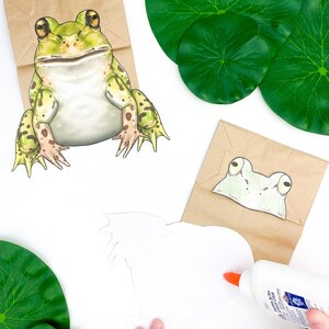 Frog Paper Bag Puppet Craft Kit | Eco-friendly Printable Template ...