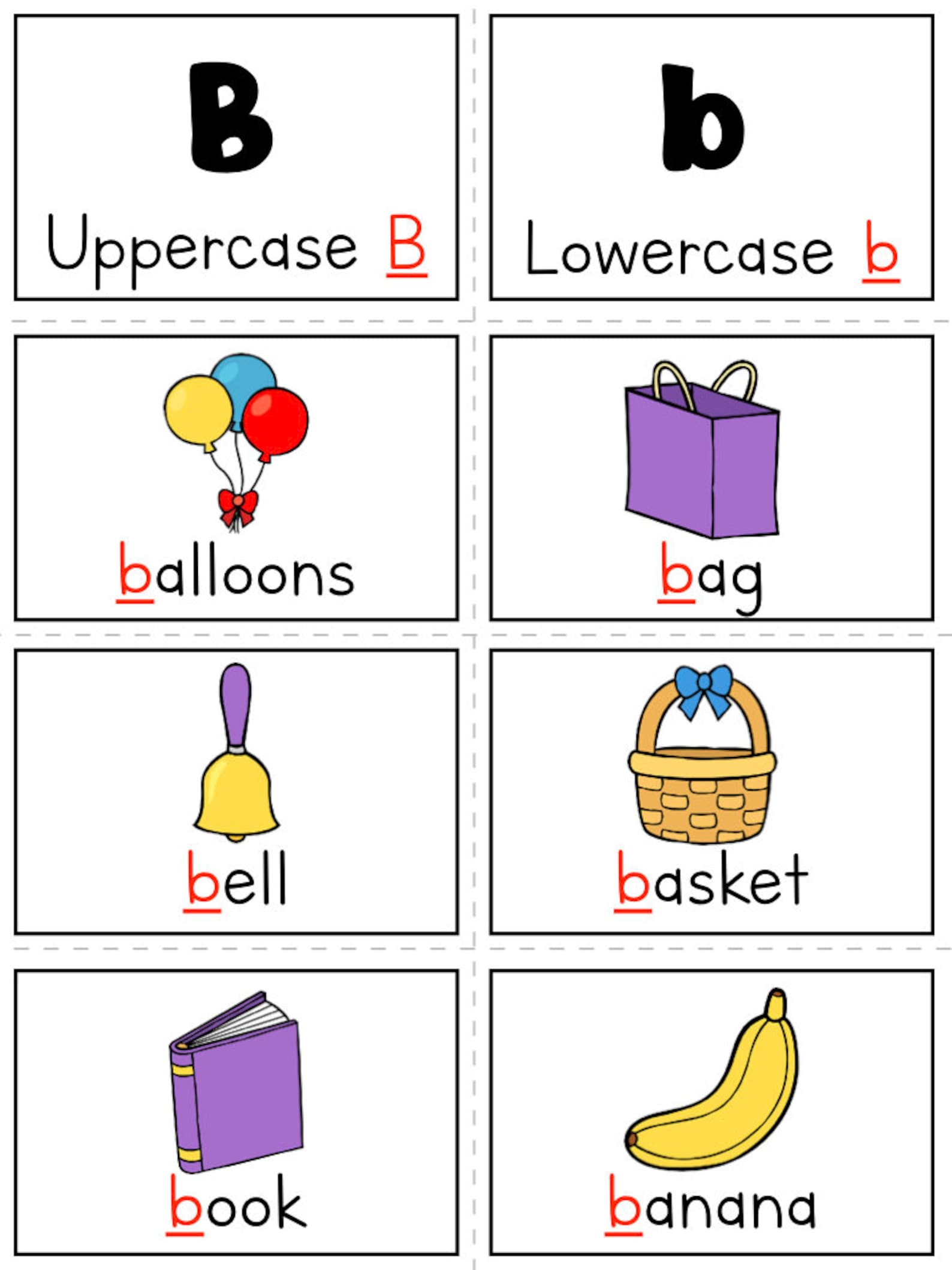 Letter B Bingo Game - Etsy