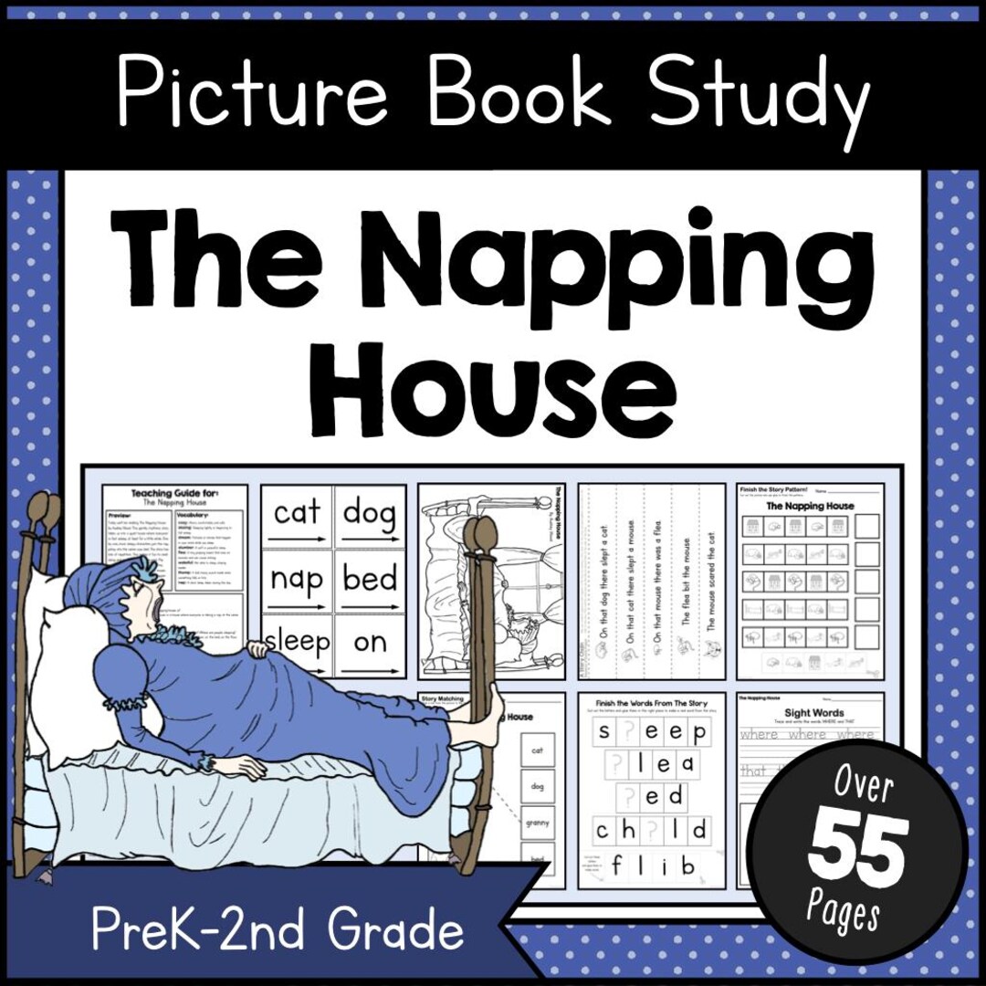 The Napping House Study Book Printable | Picture Book Companion PDF ...