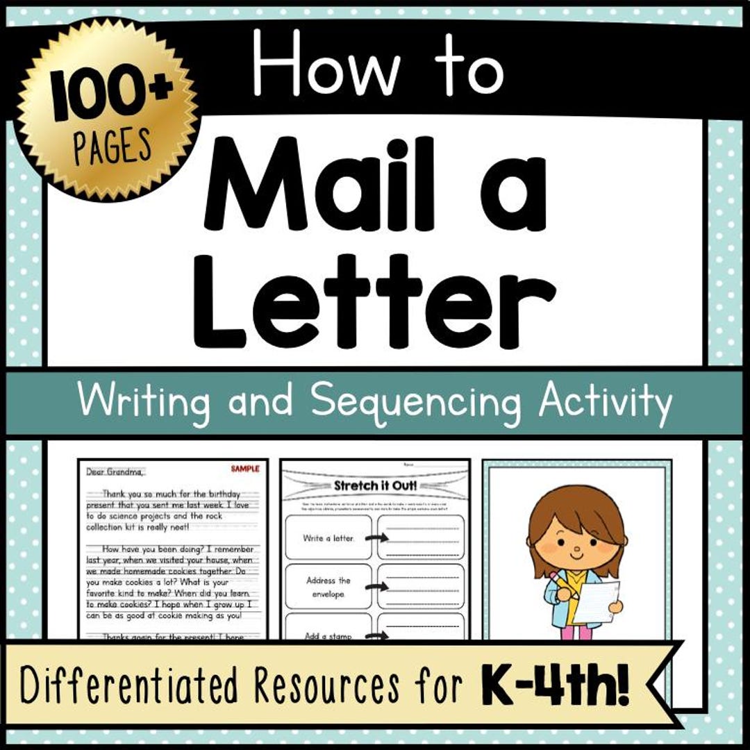 How to Mail a Letter Writing and Sequencing Activity Printables, Kids ...