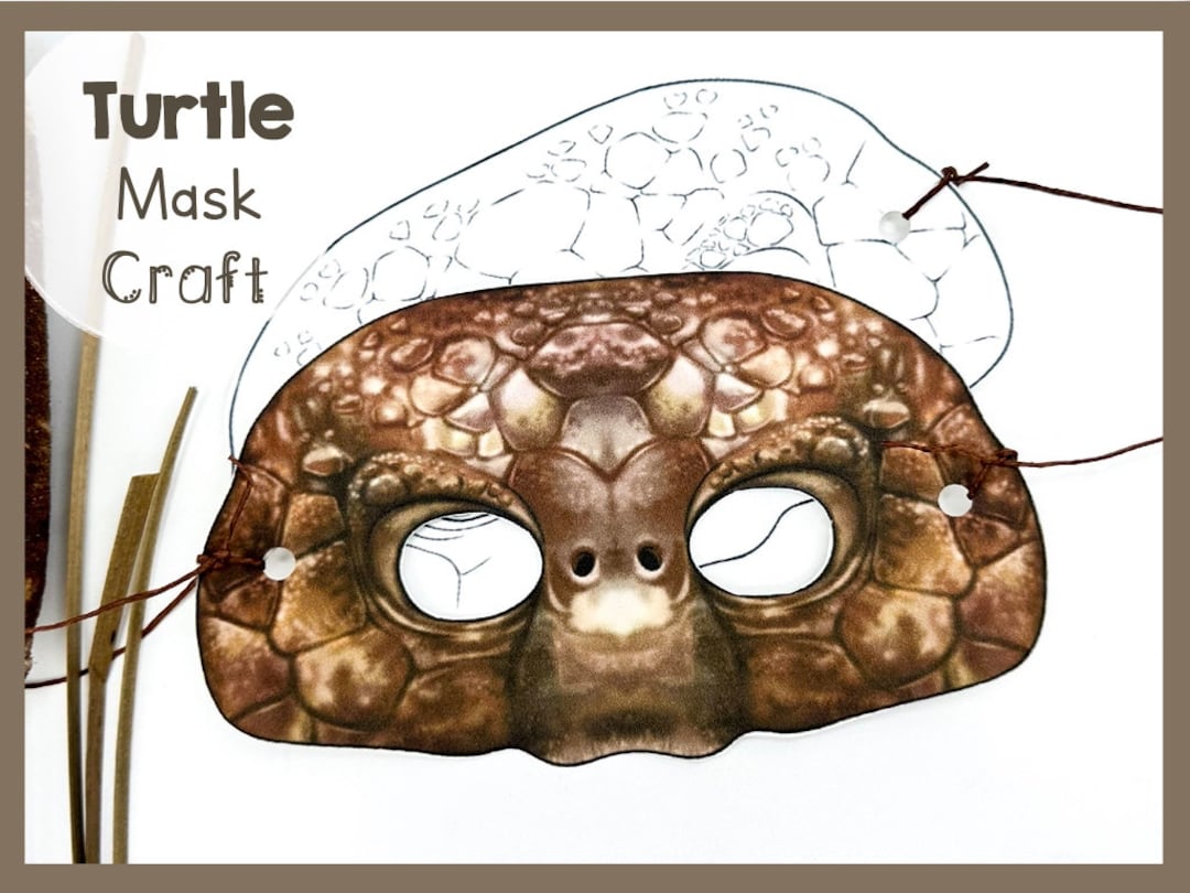Printable Turtle Mask Template | Ocean Animal Masks Template | Instant ...